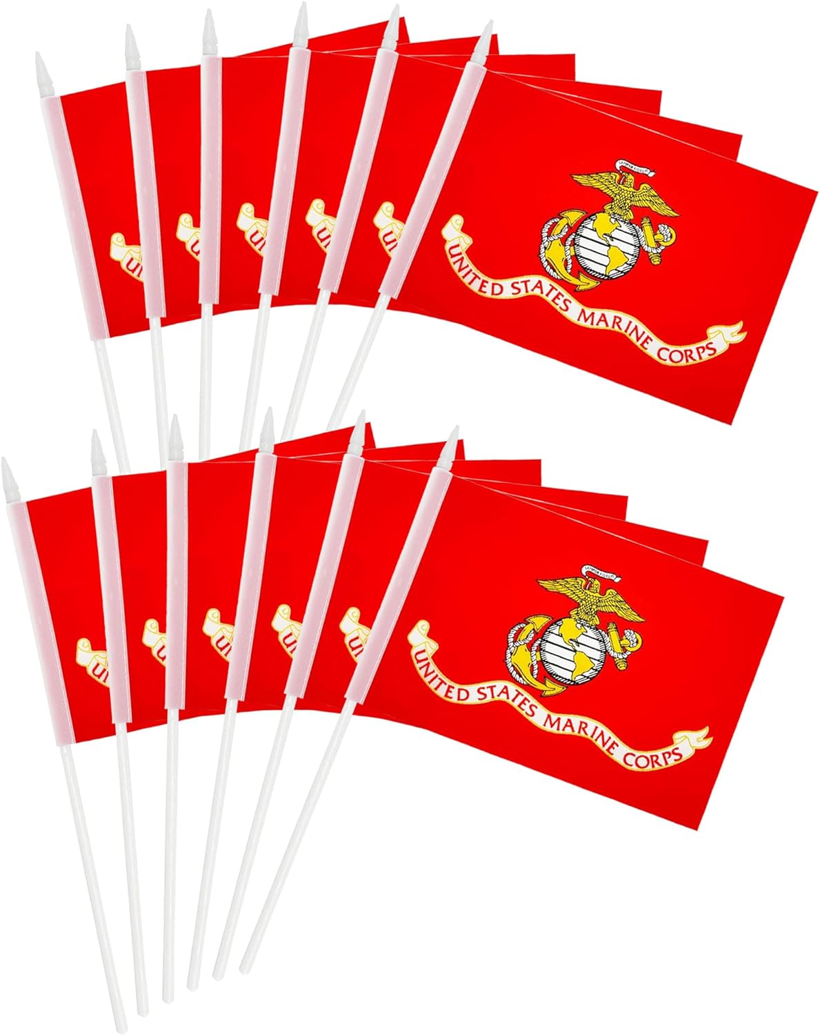 American Marine Corps Stick Flag Small Mini Us Military Hand Held Flags ...