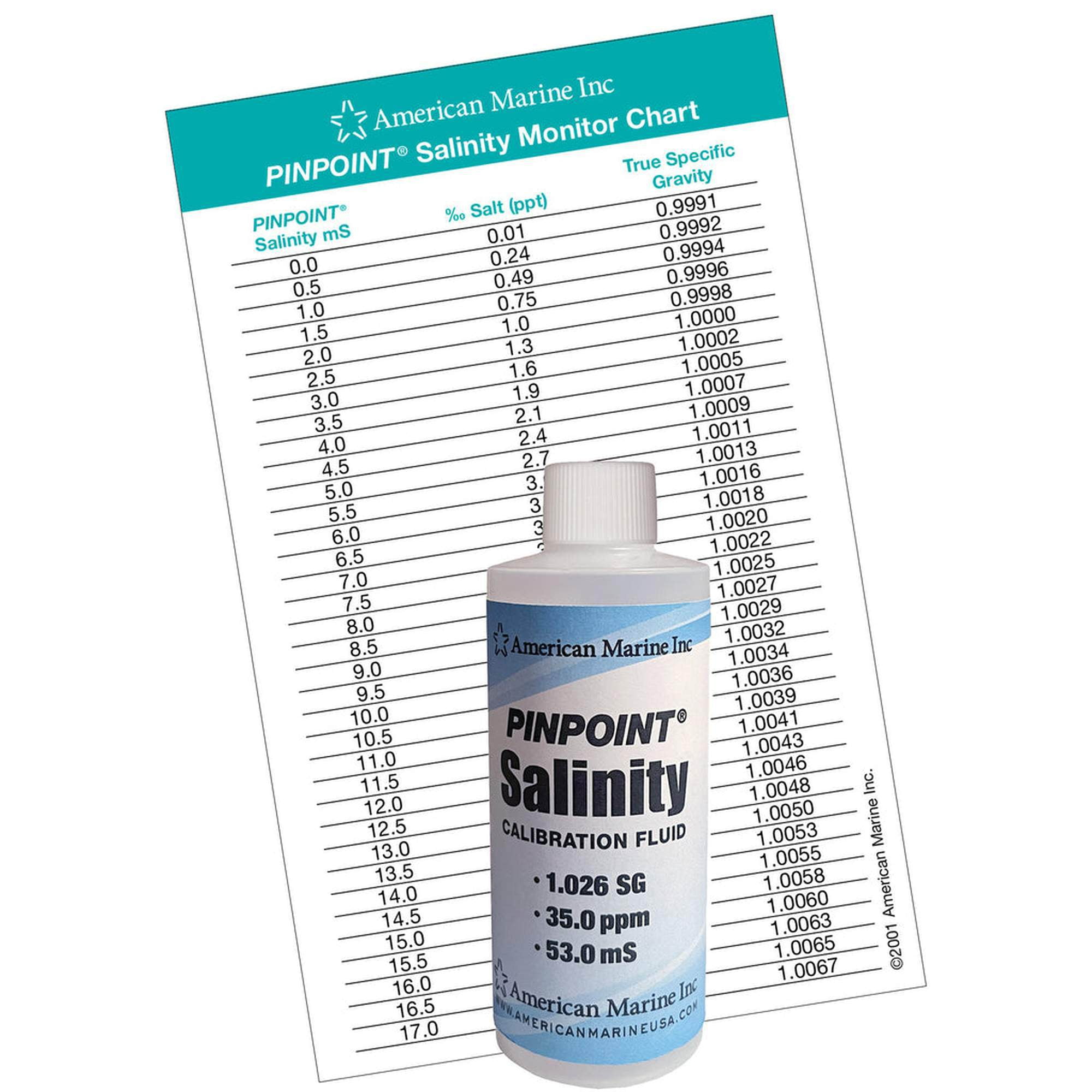 American Marine Pinpoint Salinity Calibration Fluid 1.026 Specific ...