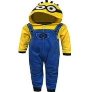 Minions Kids Character Onesie Pajamas, Hooded Blanket Sleeper, Sizes 4 ...