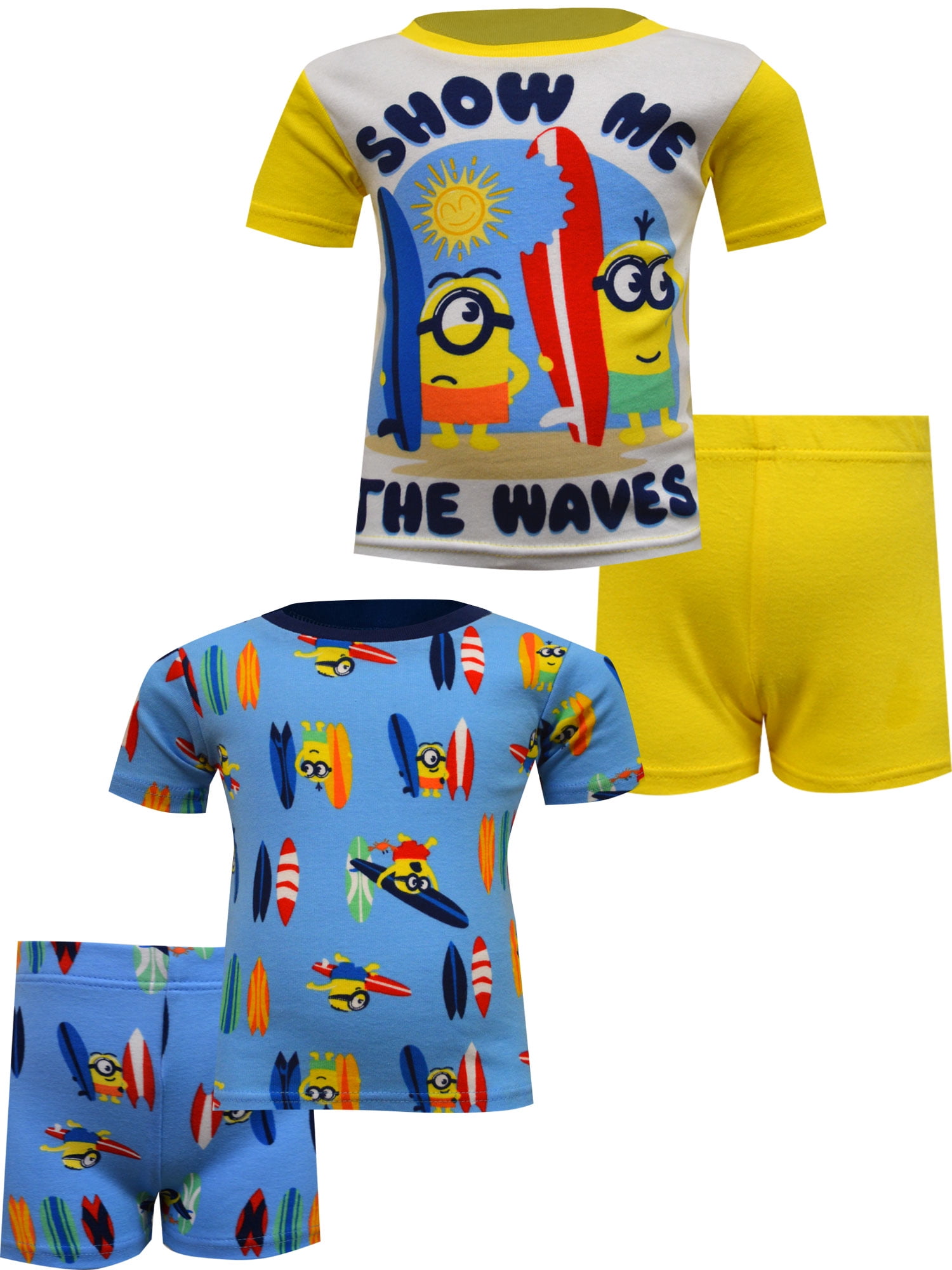 American Marketing Enterprises INC Boys Minions Show Me the Waves 4 Piece Cotton Pajamas (4 ...