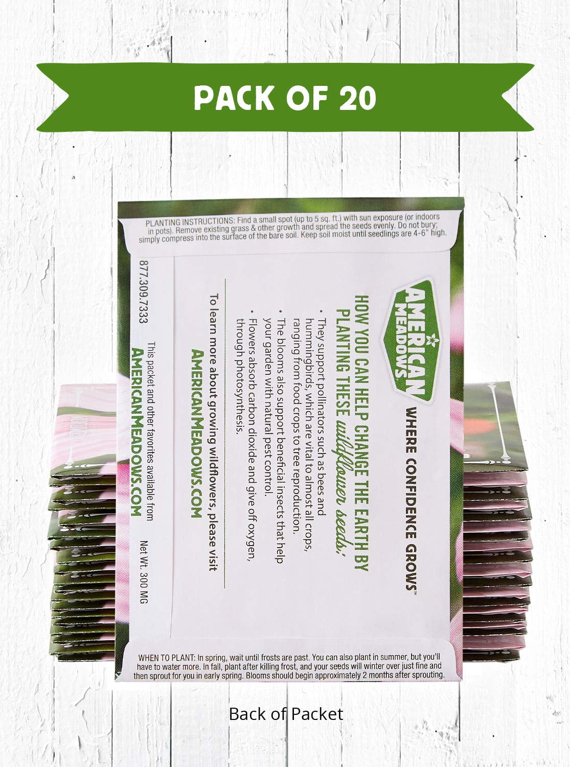 American Meadows Wildflower Seed Packets ''Bee The H2FSDChange'' Favors ...