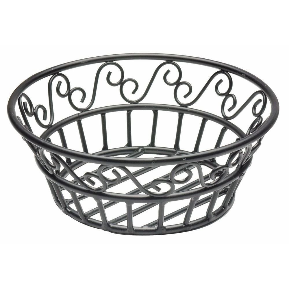 American Metalcraft BLSB80 Wrought Iron Scroll Design Round Bread ...