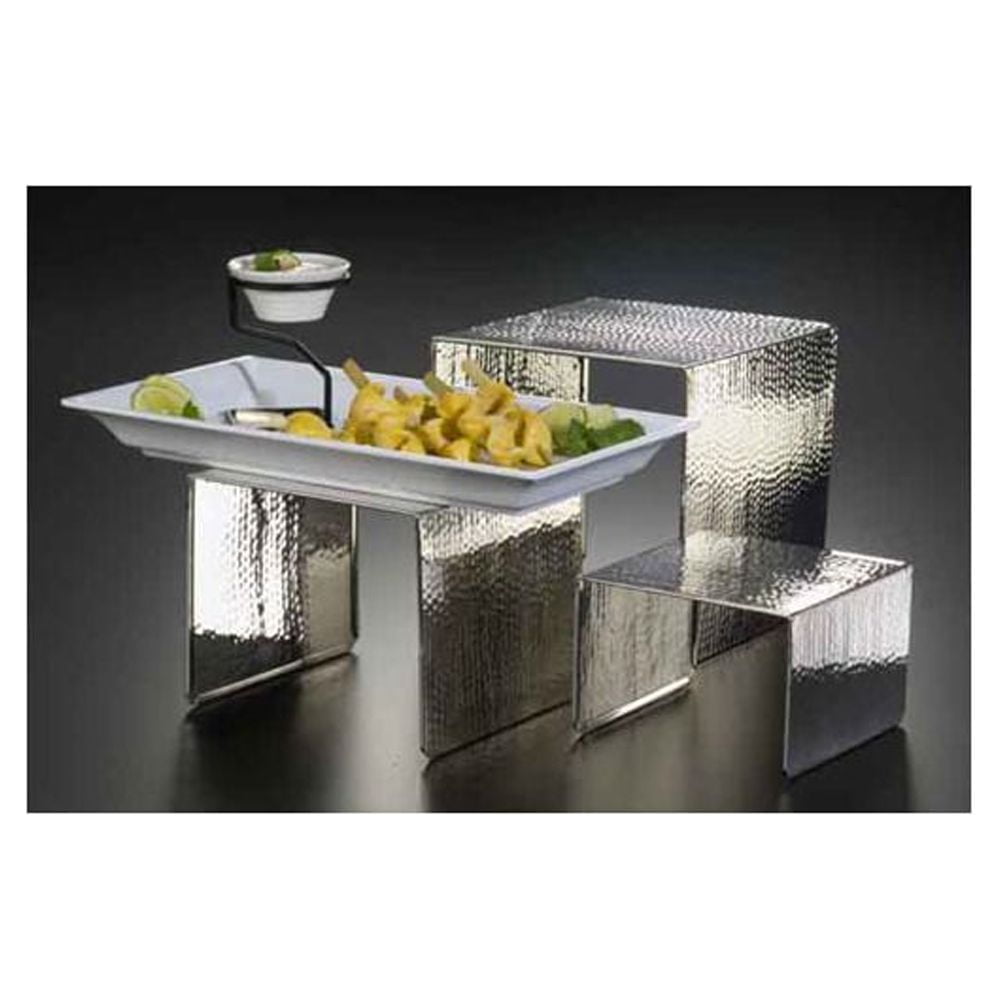 American Metalcraft RSH1 Hammered S/S 3-Piece Riser Set - Walmart.com
