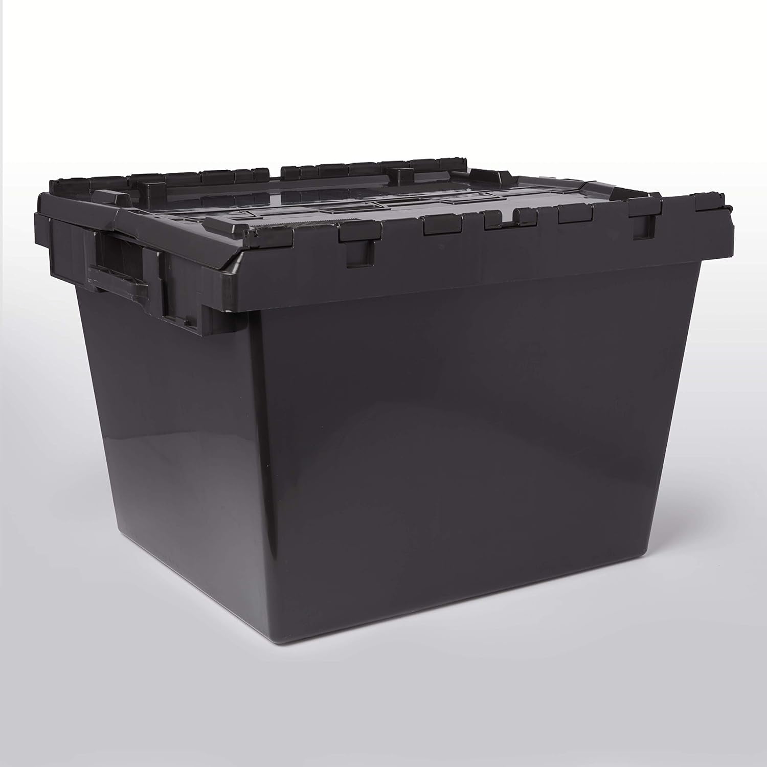 American Metalcraft SCBL Stackable Plastic Storage Crate, Black, 27 ...