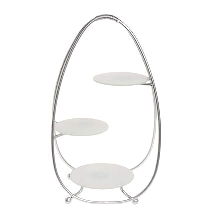 American Metalcraft SRS3 Oval 3-Tier Buffet Stand, Silver - Walmart.com
