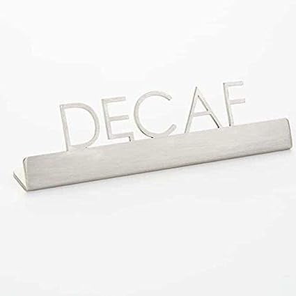 American Metalcraft SSD5 Stainless Steel Sign, Decaf - Walmart.com