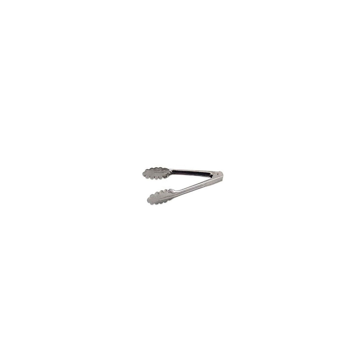 American Metalcraft Scalloped-Edge Stainless-Steel Tongs, 7", Silver ...