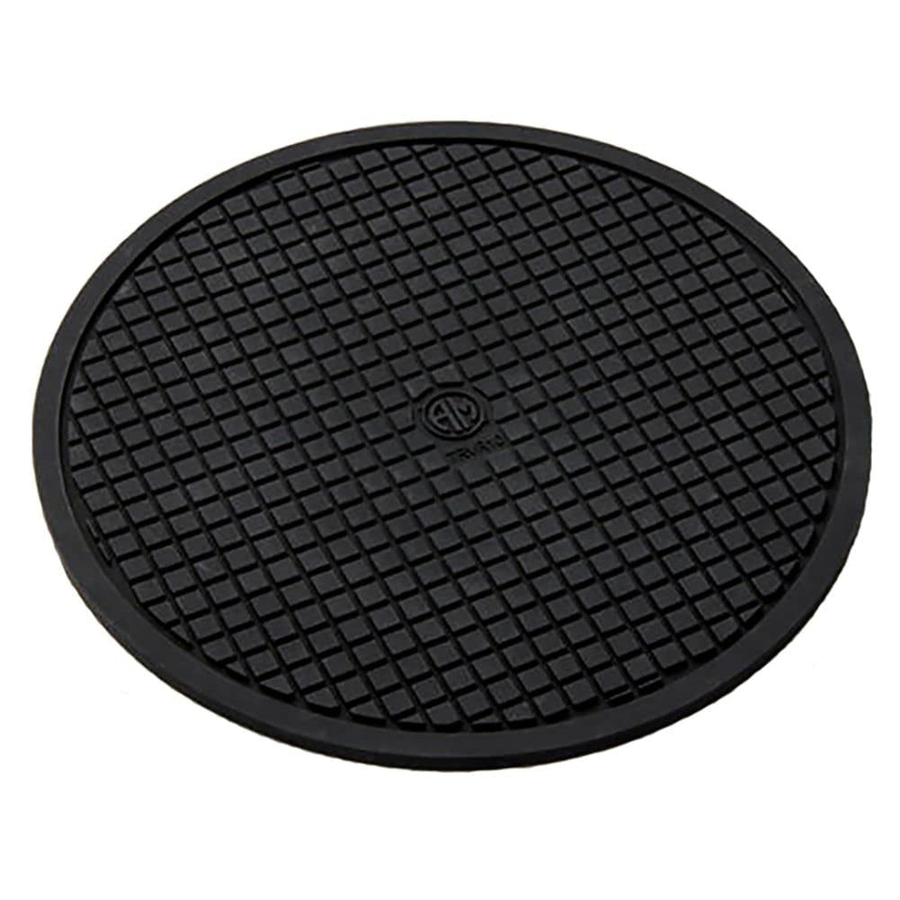 American Metalcraft TRVR10 Long Silicone Trivet, Round, Black, 10-Inch ...