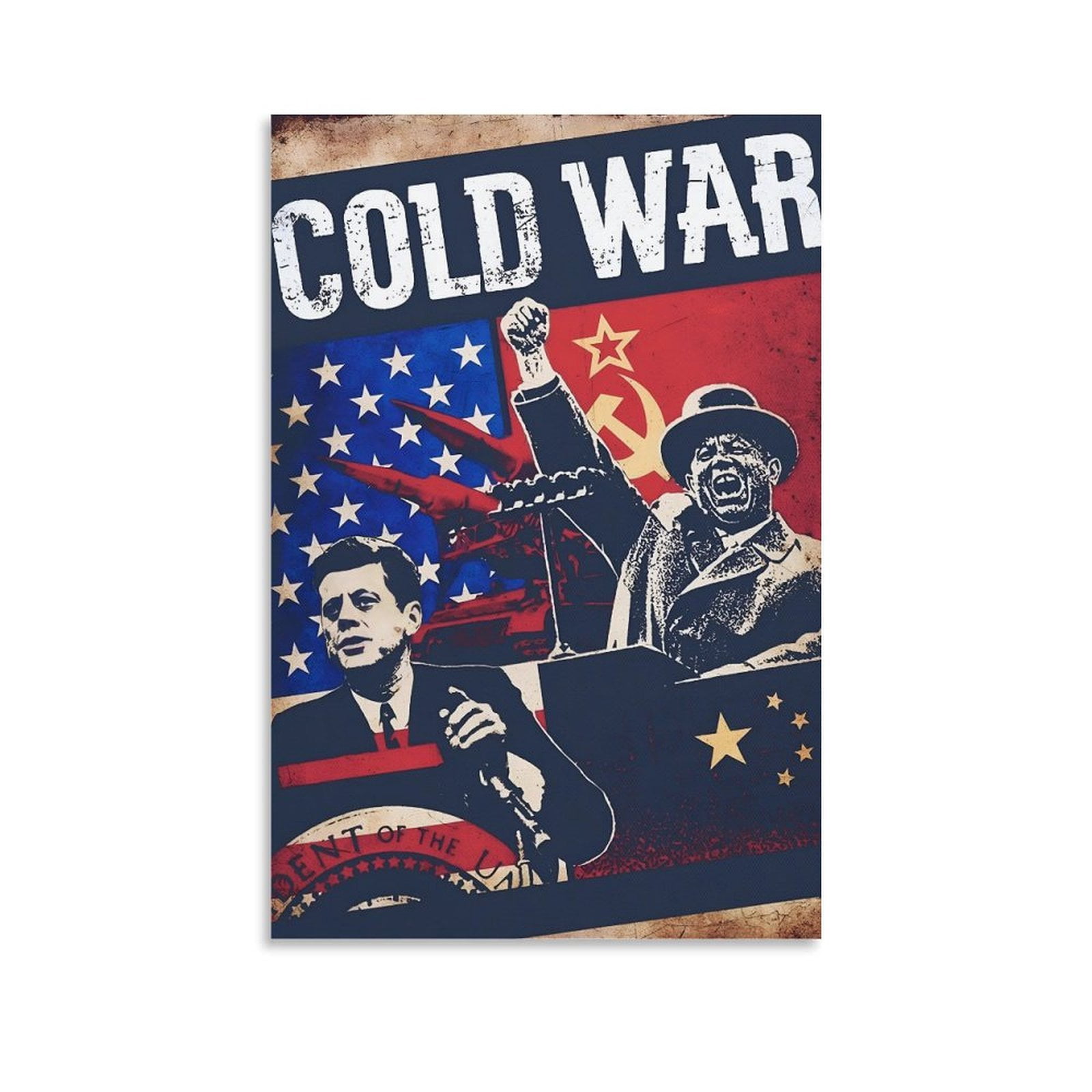 American Military Propaganda Cold War Poster Picture Print Canvas ...