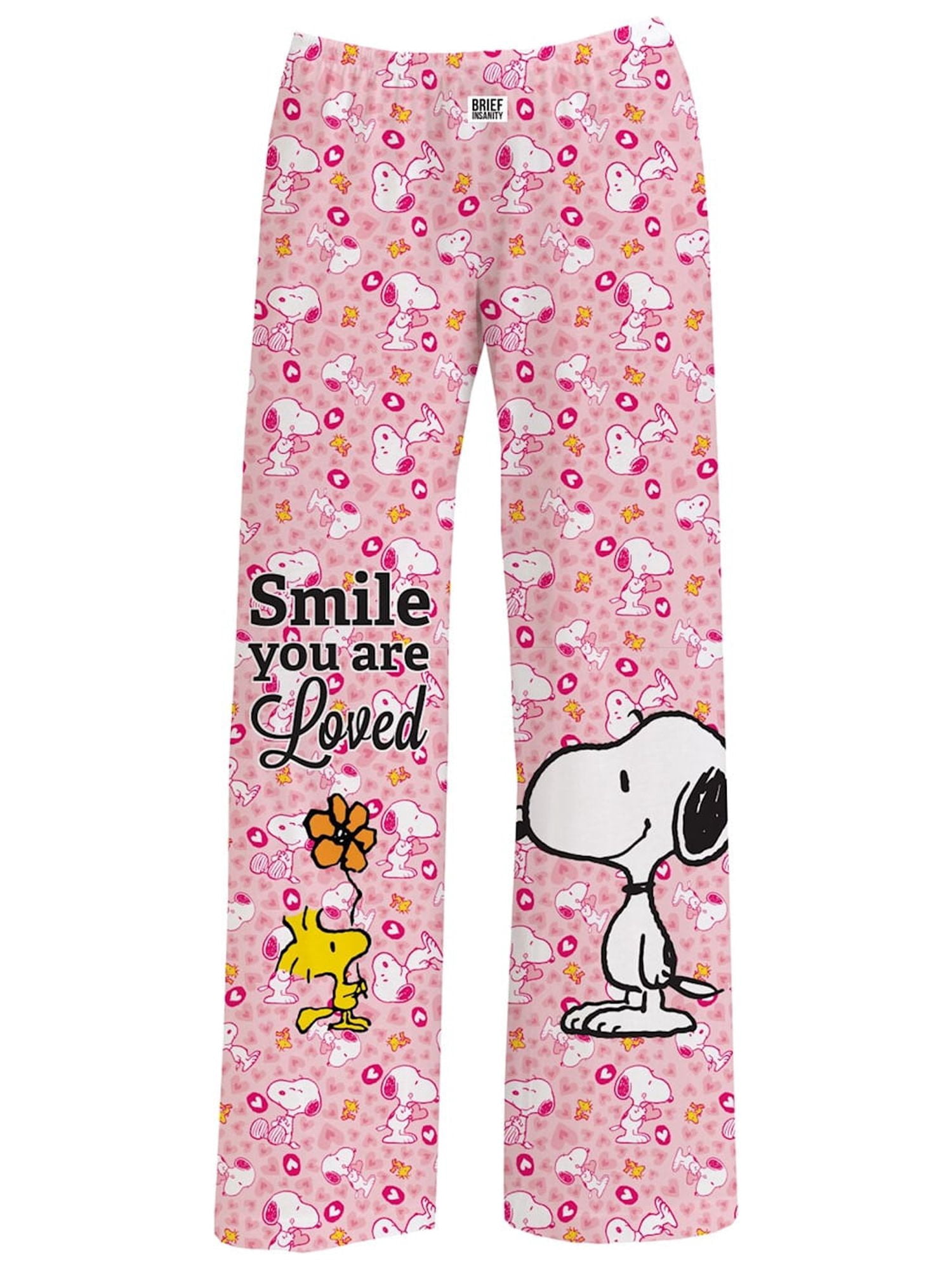 American Mills Women's Snoopy Woodstock You Are Loved Lounge Pants Paj ...