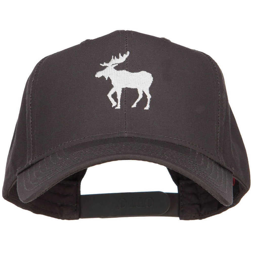 American Moose Embroidered Twill Cap - Charcoal OSFM - Walmart.com
