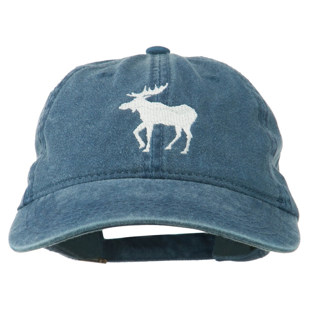 American Moose Embroidered Washed Cap - Navy OSFM - Walmart.com