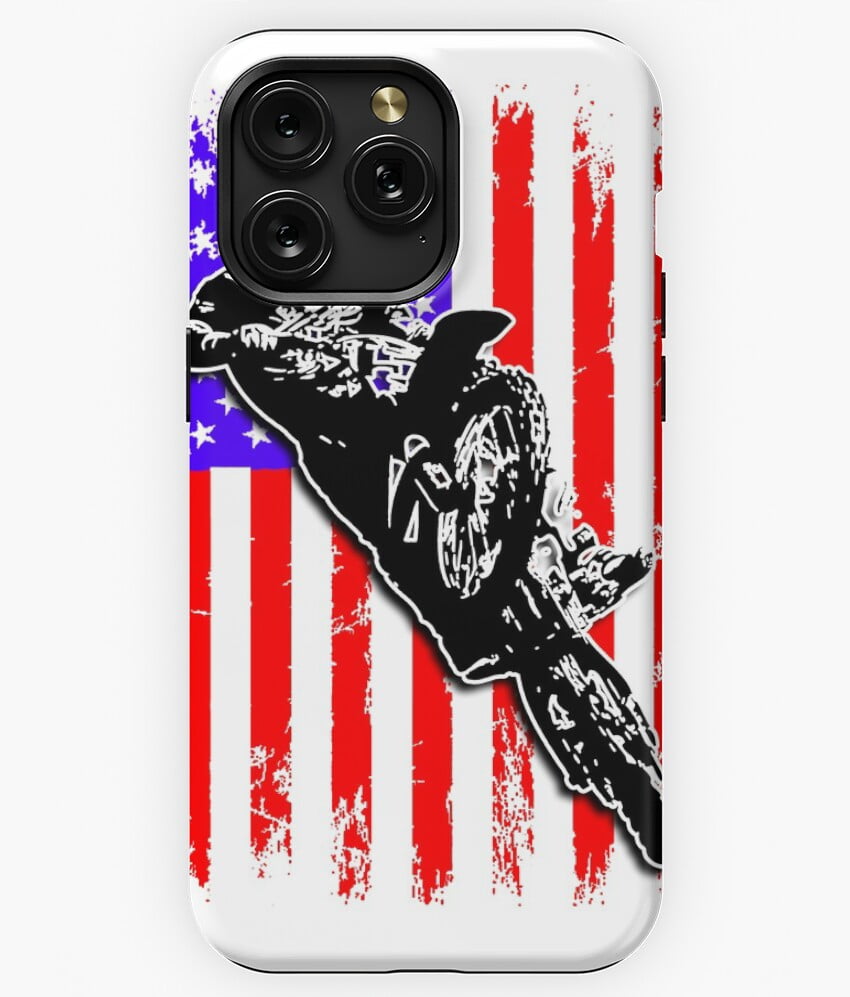 American Motocross Rider Dirt Bike G4273 Phone Case for iPhone17 16 15 ...