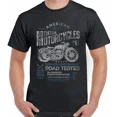 American Motorcycles Retro Biker Cruiser Motor Graphic Cotton Unisex T ...