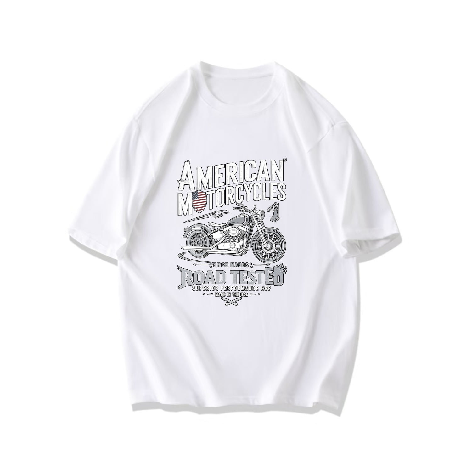 American Motorcycles T Shirt Black Motorcycle Graphic And Text Road ...