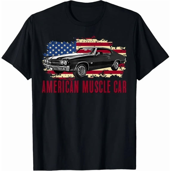 American Muscle Car Automotive Vehicle Racing Graphic Print Graphic Tee ...