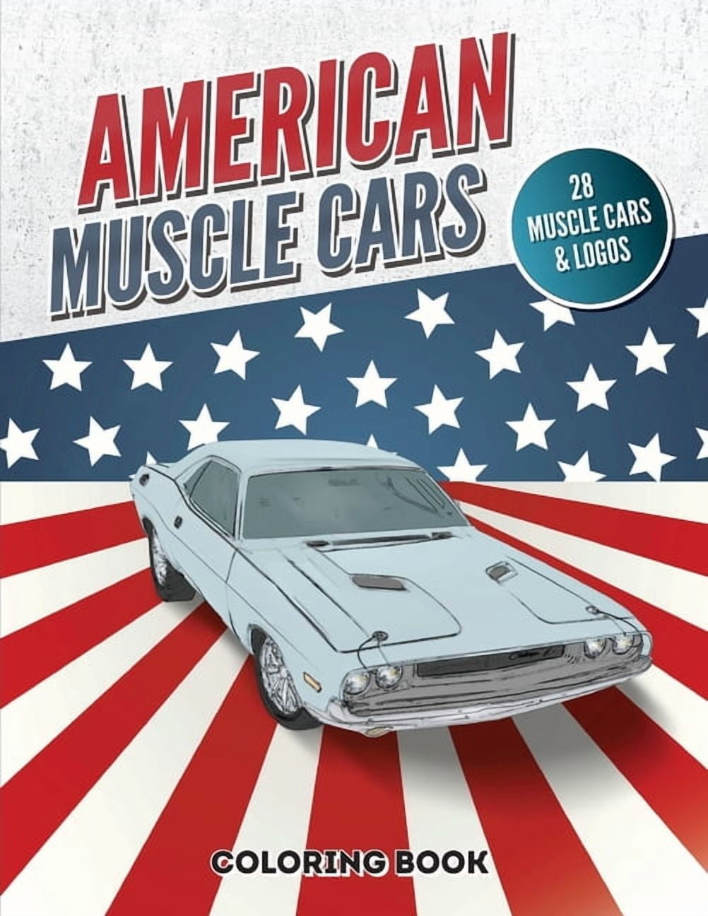 american muscle car coloring book
