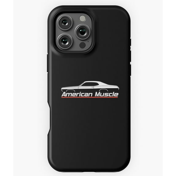 American Muscle Silhouette Phone Case for iPhone 16 15 14 13 12 11 Pro ...