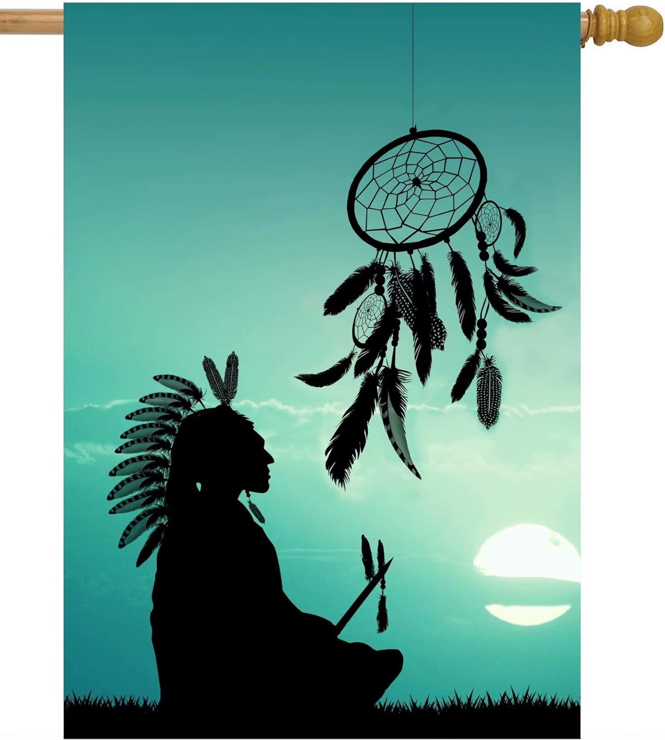 American Native Indian Tribal Culture Lucky Dreamcatcher Blue House ...