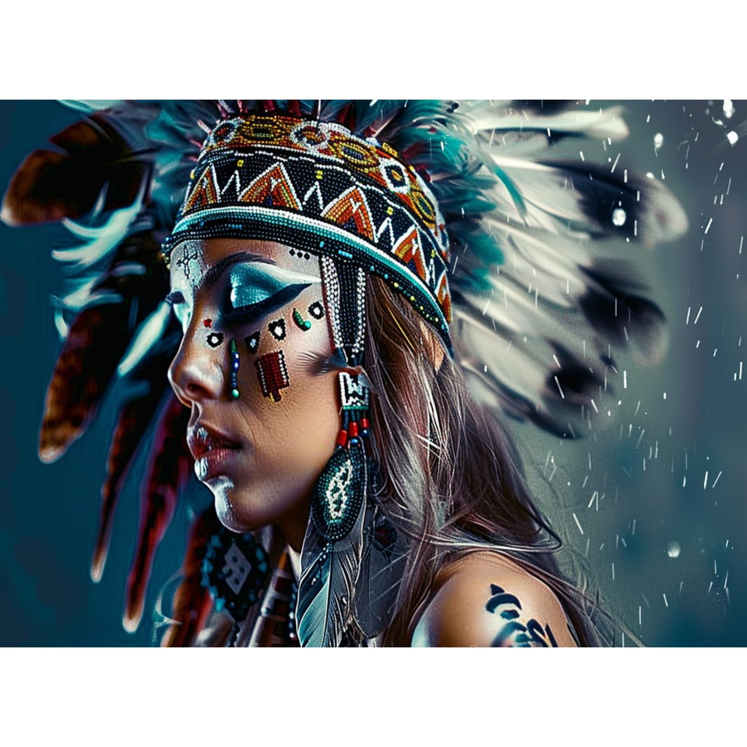 American Native Indian Woman 5D Diamond Art Painting by Number Kits for ...
