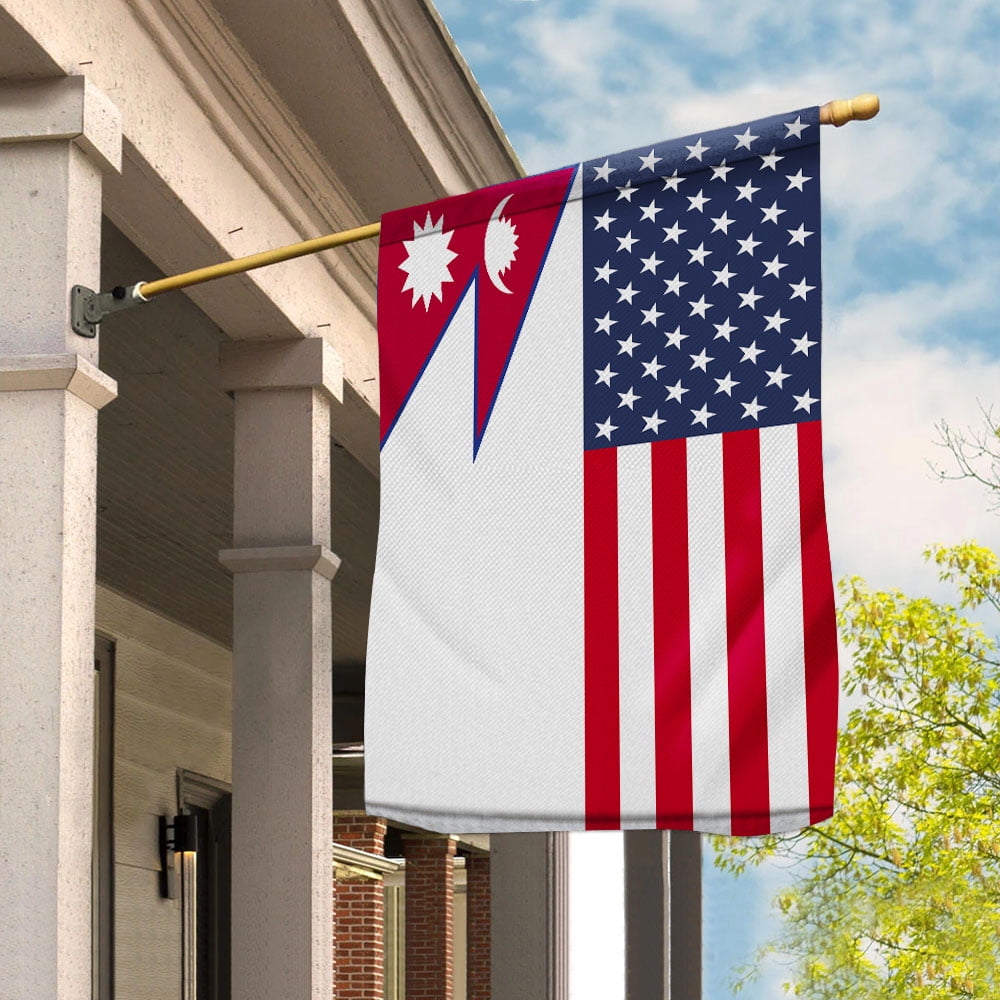 American Nepal Flag Nepali Friendship U.S.A Memorial Day Patriotic For ...