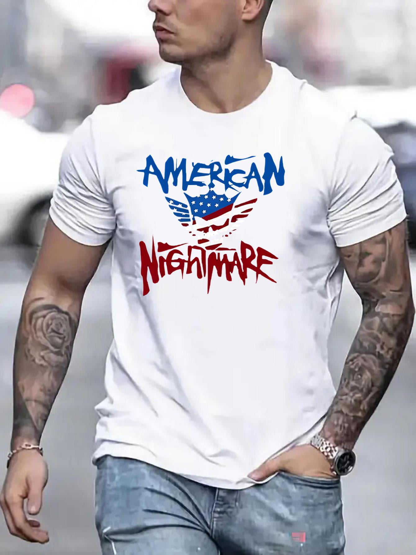 American Nightmare Graphic T-Shirt for Men - Casual Polyester Short ...