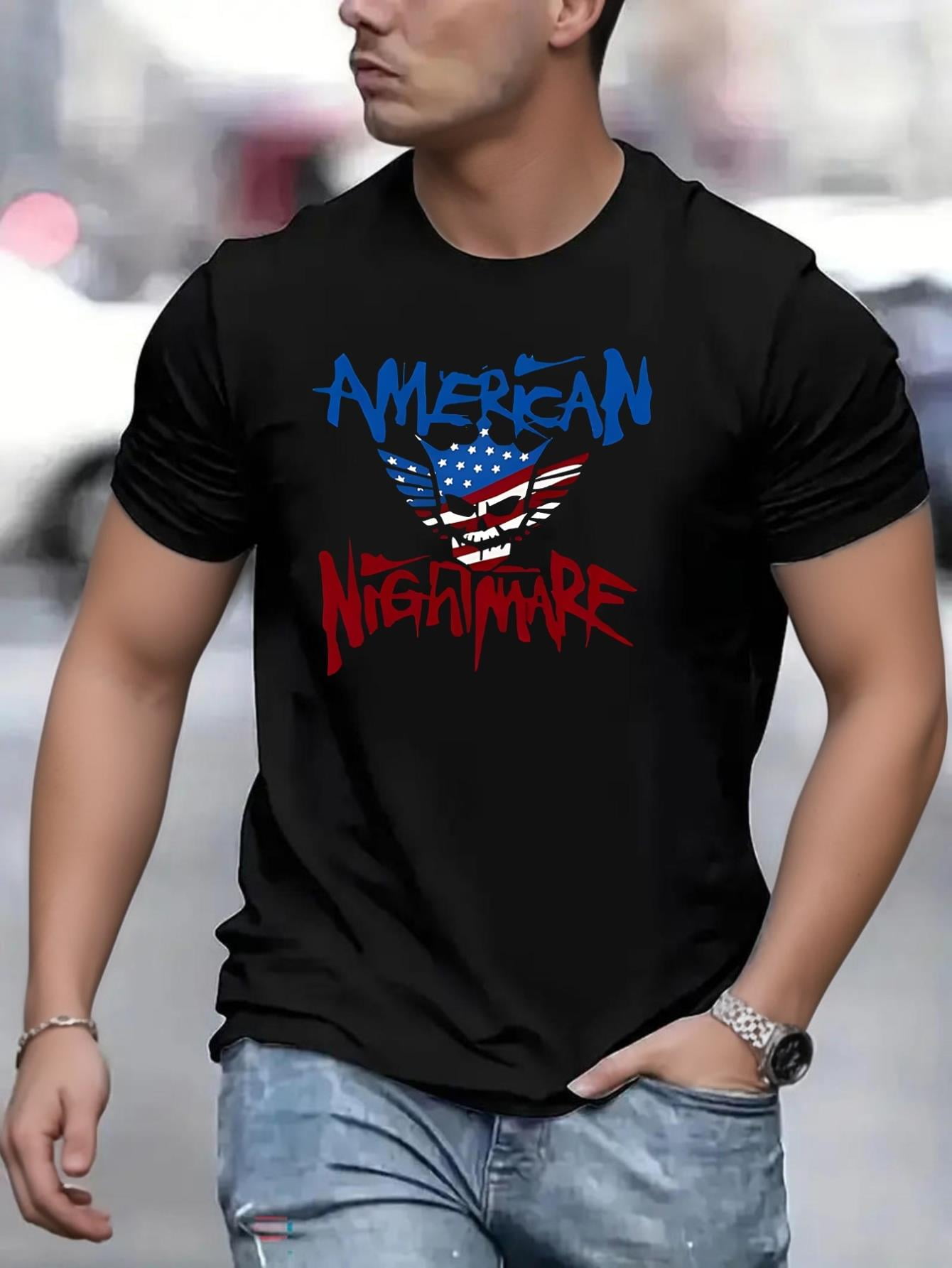 American Nightmare Graphic T-Shirt for Men - Casual Polyester Short ...