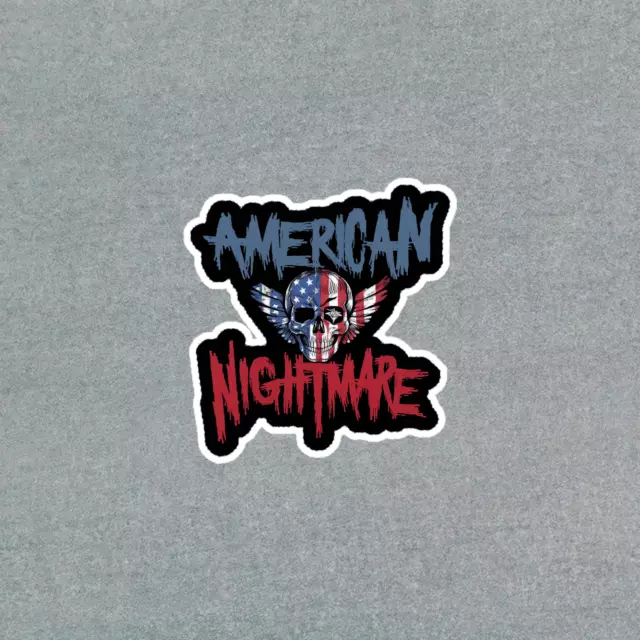 American Nightmare Patriotic Skull Wings Usa Flag Sticker Decalphone ...
