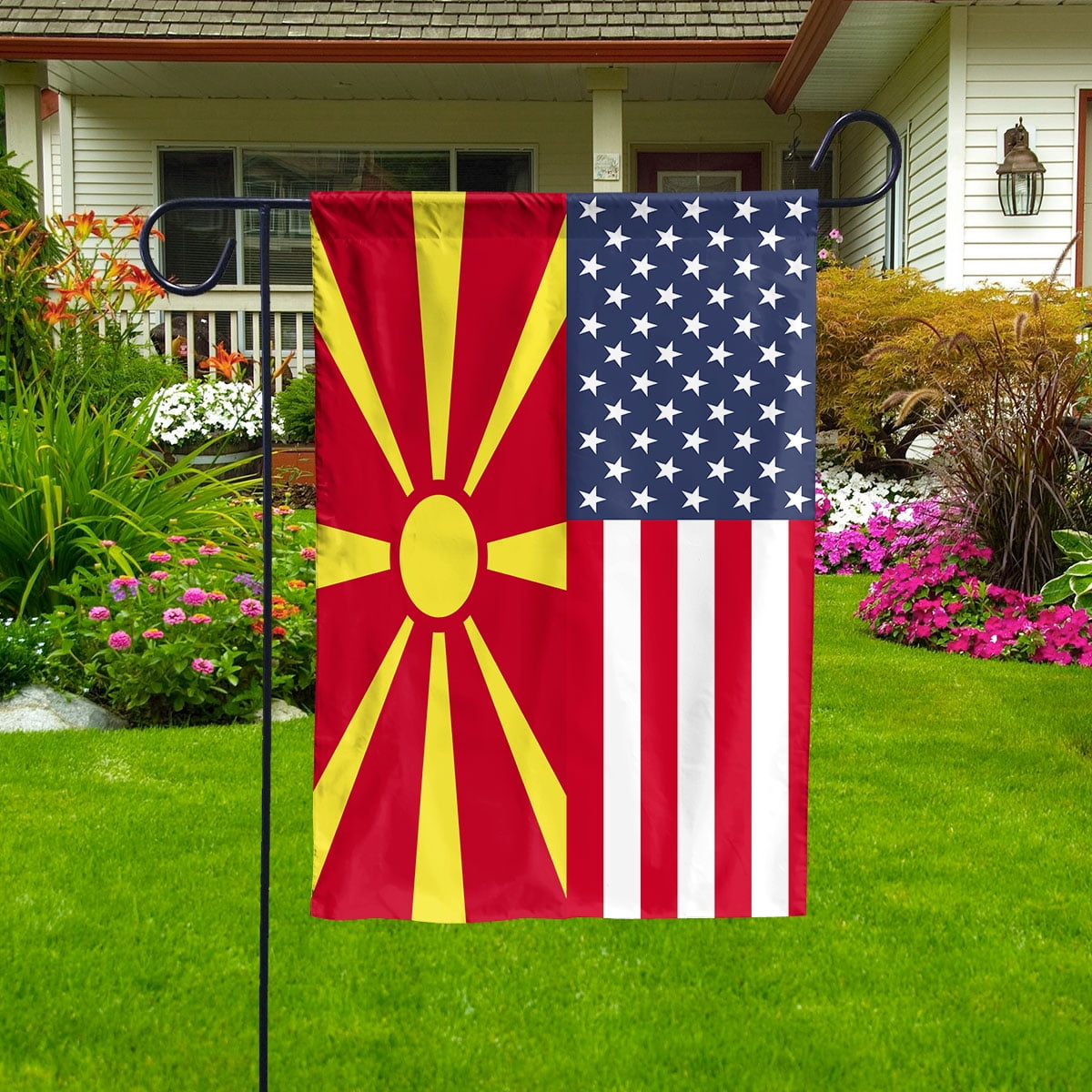 American North Macedonia Flag North Macedonian Friendship U.S.A ...