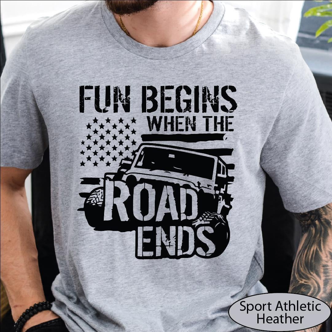 American Offroad Shirt, Off Road Vehicle Tshirt, Fun Begins When The ...