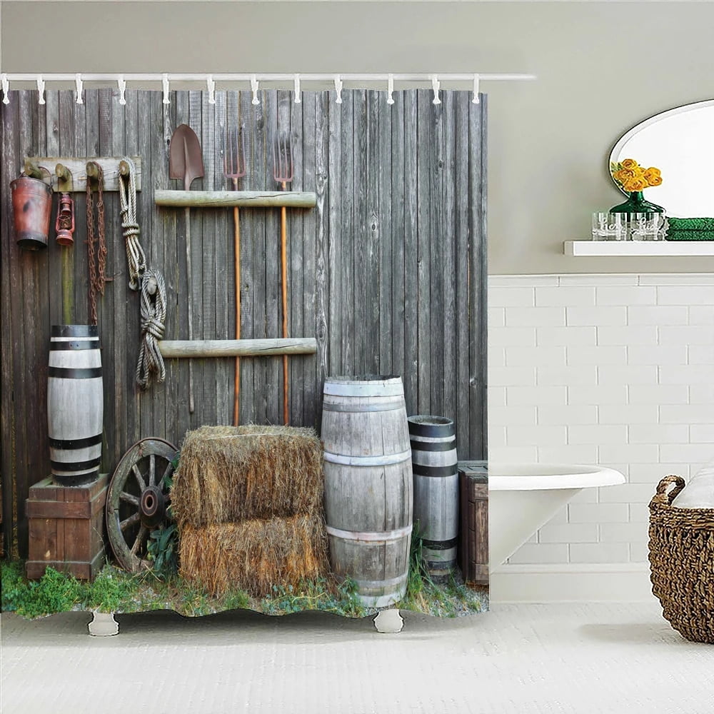 American Old Tool Parts Shower Curtains Bathroom Curtain Cool Bath ...