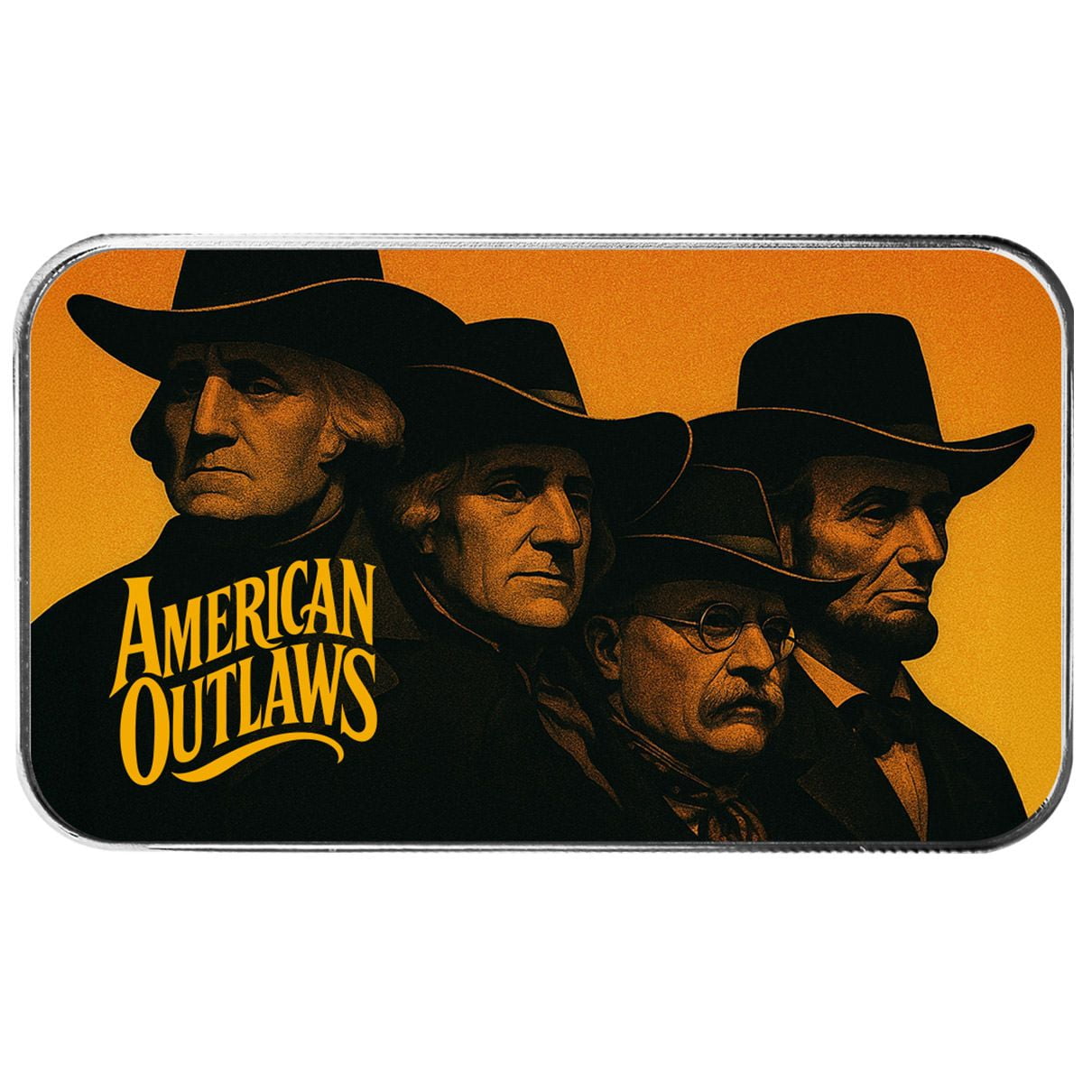 American Outlaws 1 Troy oz 999 Fine Silver Color Bar - Walmart.com