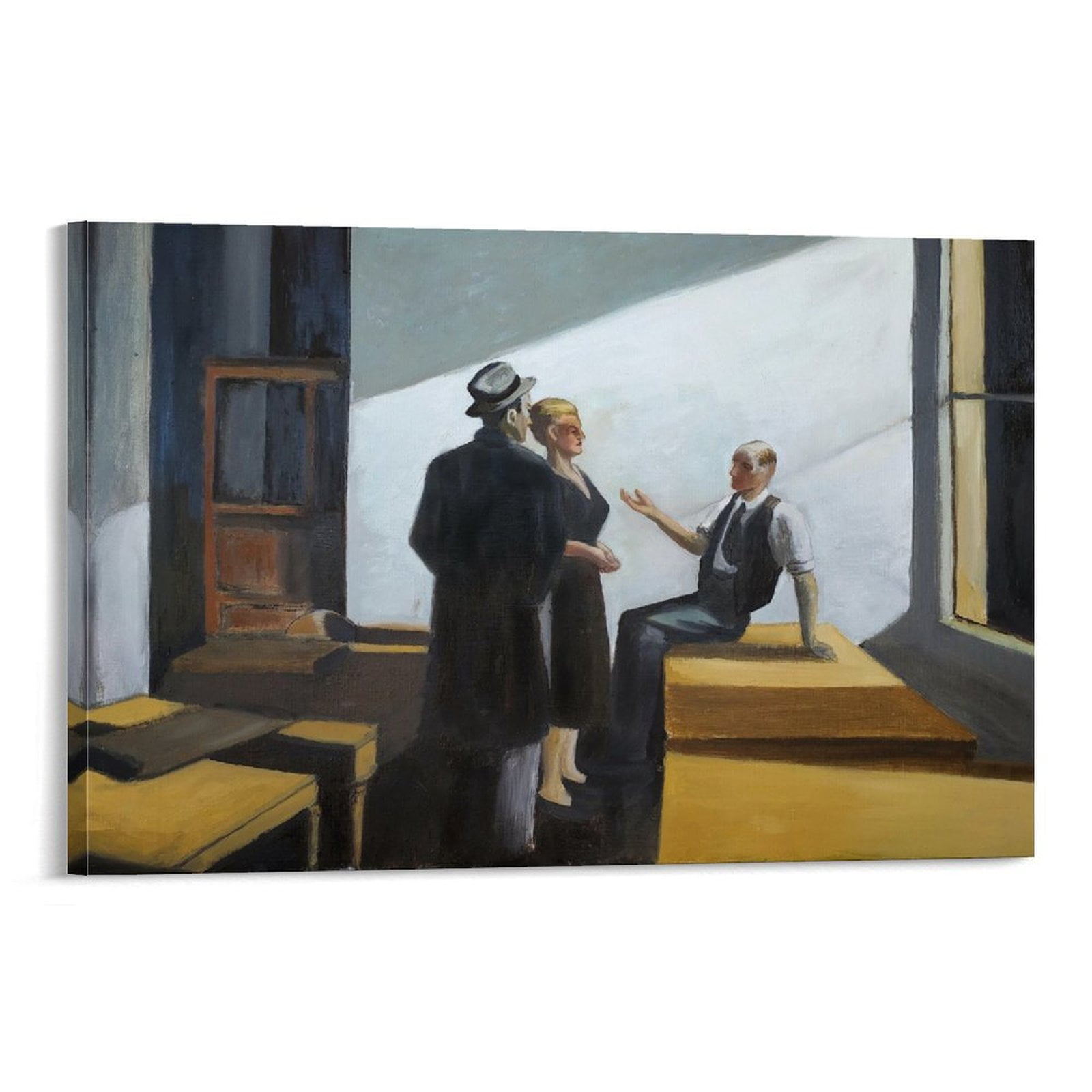 American Painter Edward Hopper Conference at Night Poster Canvas Wall ...