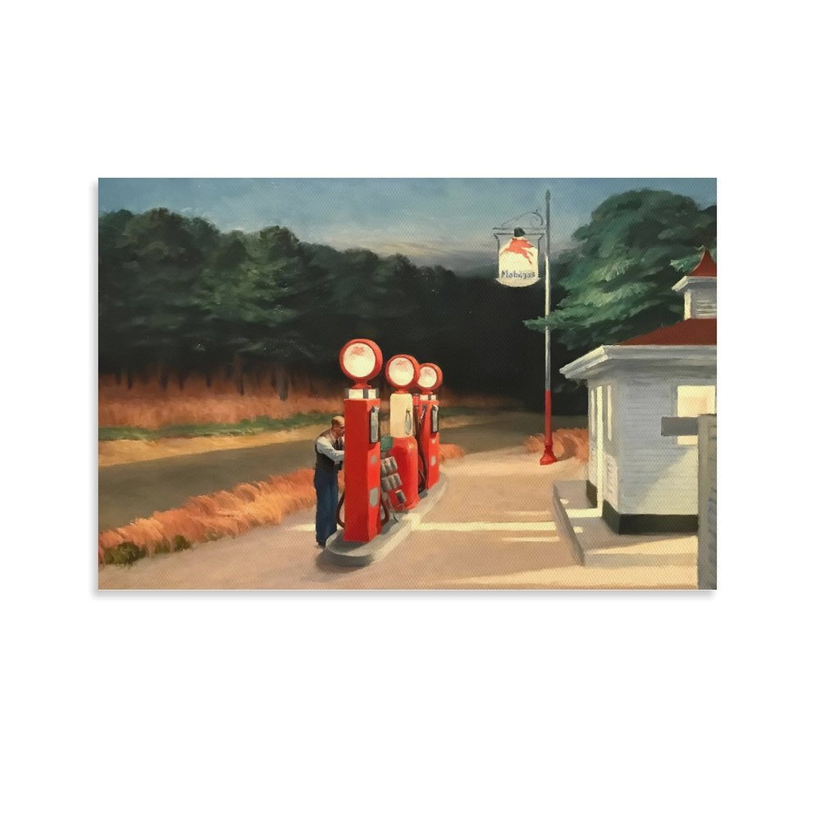 American Painter Edward Hopper Gas Poster Poster Cool Artworks Painting ...