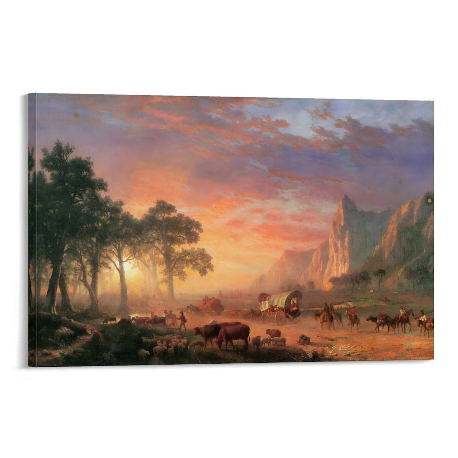 American Painters Albert Bierstadt The Oregon Trail Retro Poster Poster ...