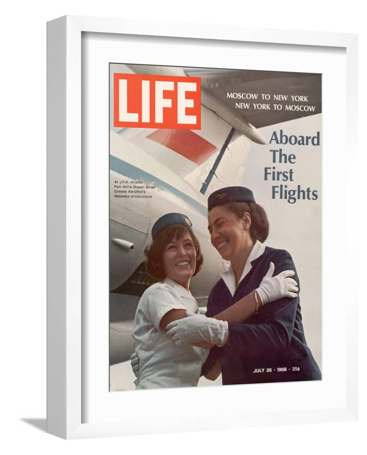 American Pan Am Stewardess Sicari Embracing Russian Aeroflot Stewardess ...