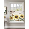 American Pastoral Style Sheer Curtains 54 Inch Long 1 Panel Flower ...
