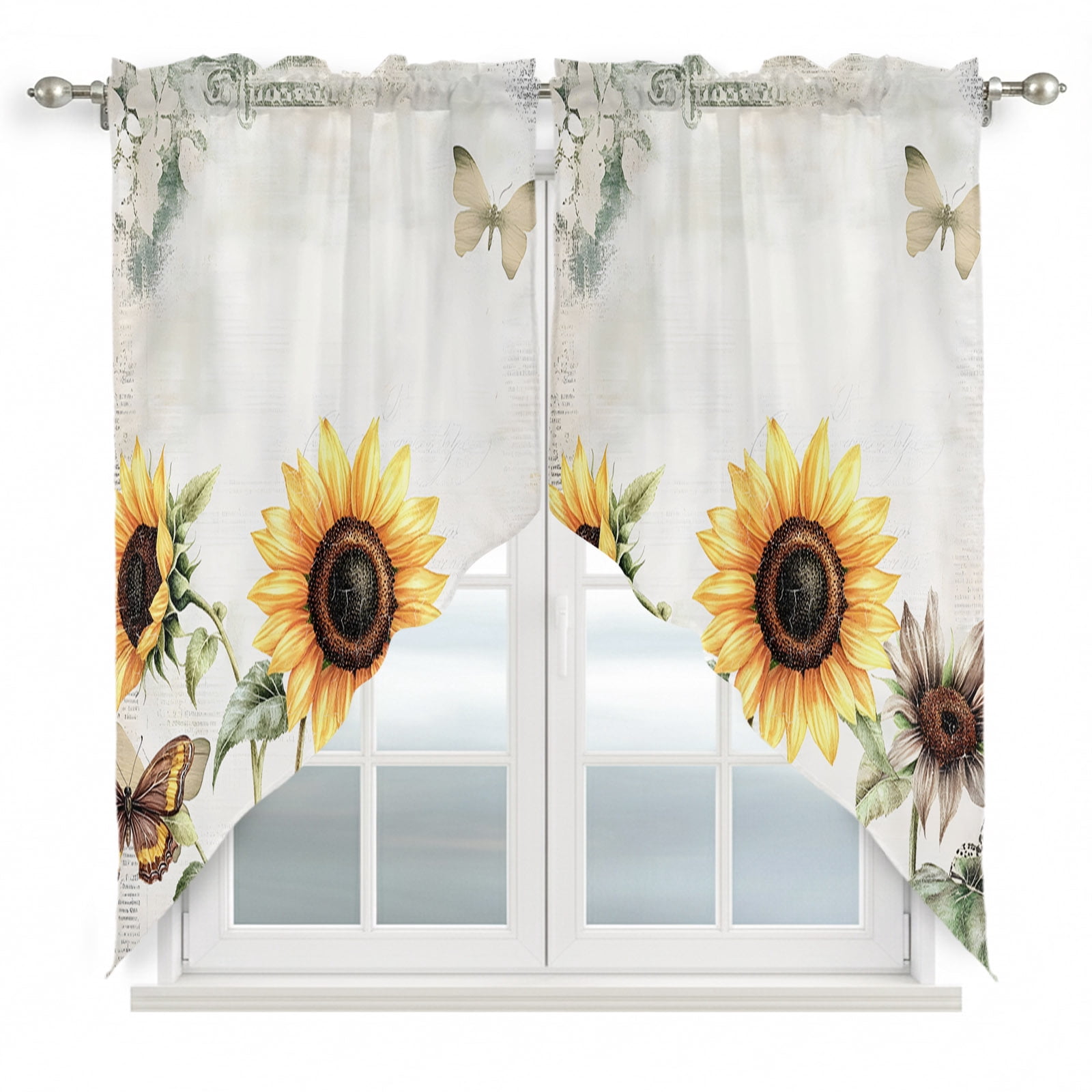 American Pastoral Style Swag Valances for Windows 36 inches Long ...