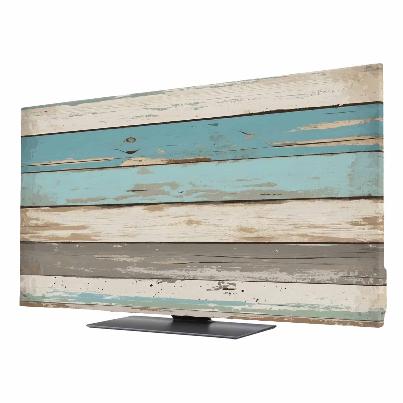 American Pastoral TV Dust Cover 32 Inch, Vintage Green Wood Grain Worn ...