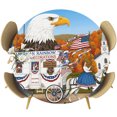 American Pastriotic Round Tablecloth 36-44 Inch Round Fitted Table ...
