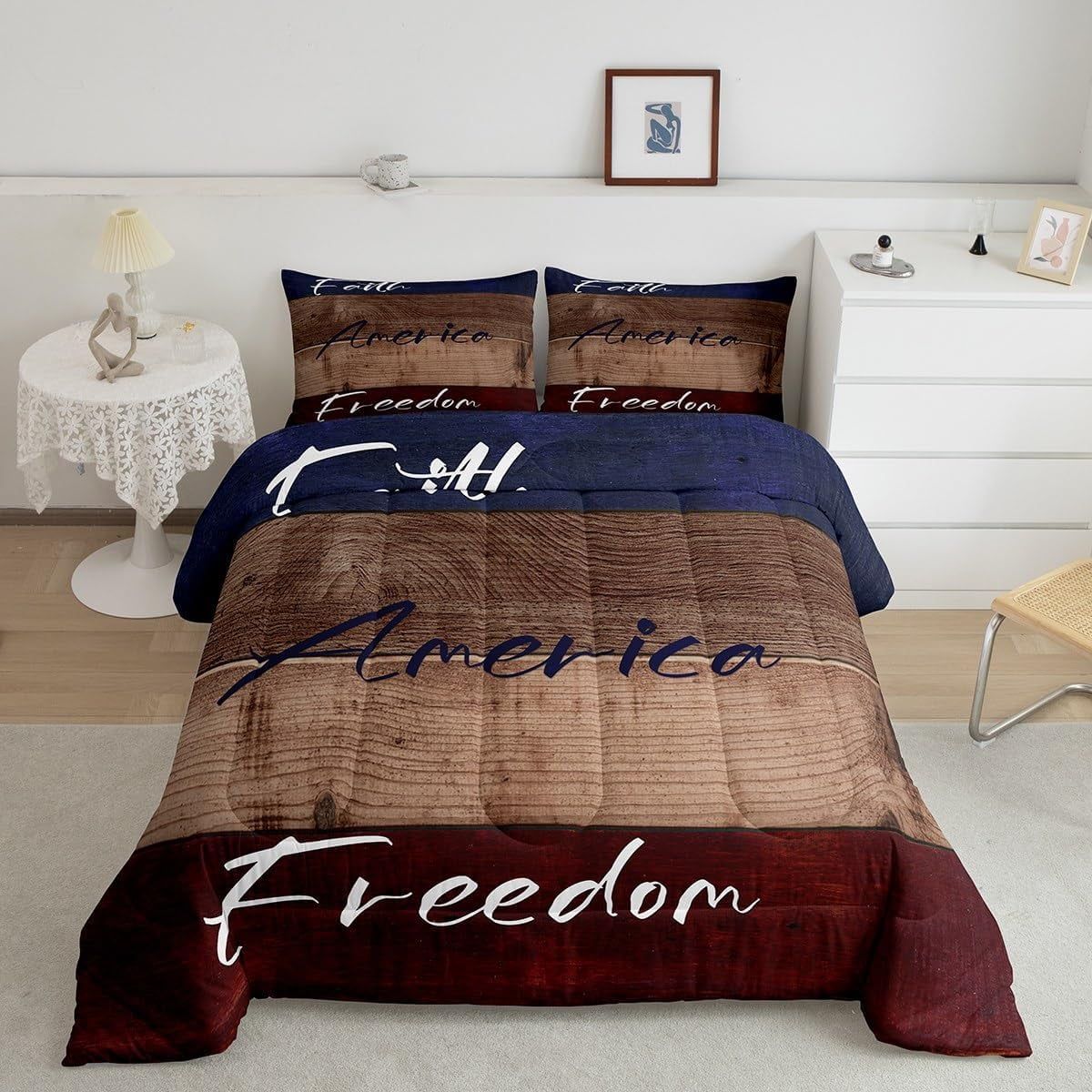 American Patrioctic Comforter Set 4th of July Twin Bed Comforter Set ...