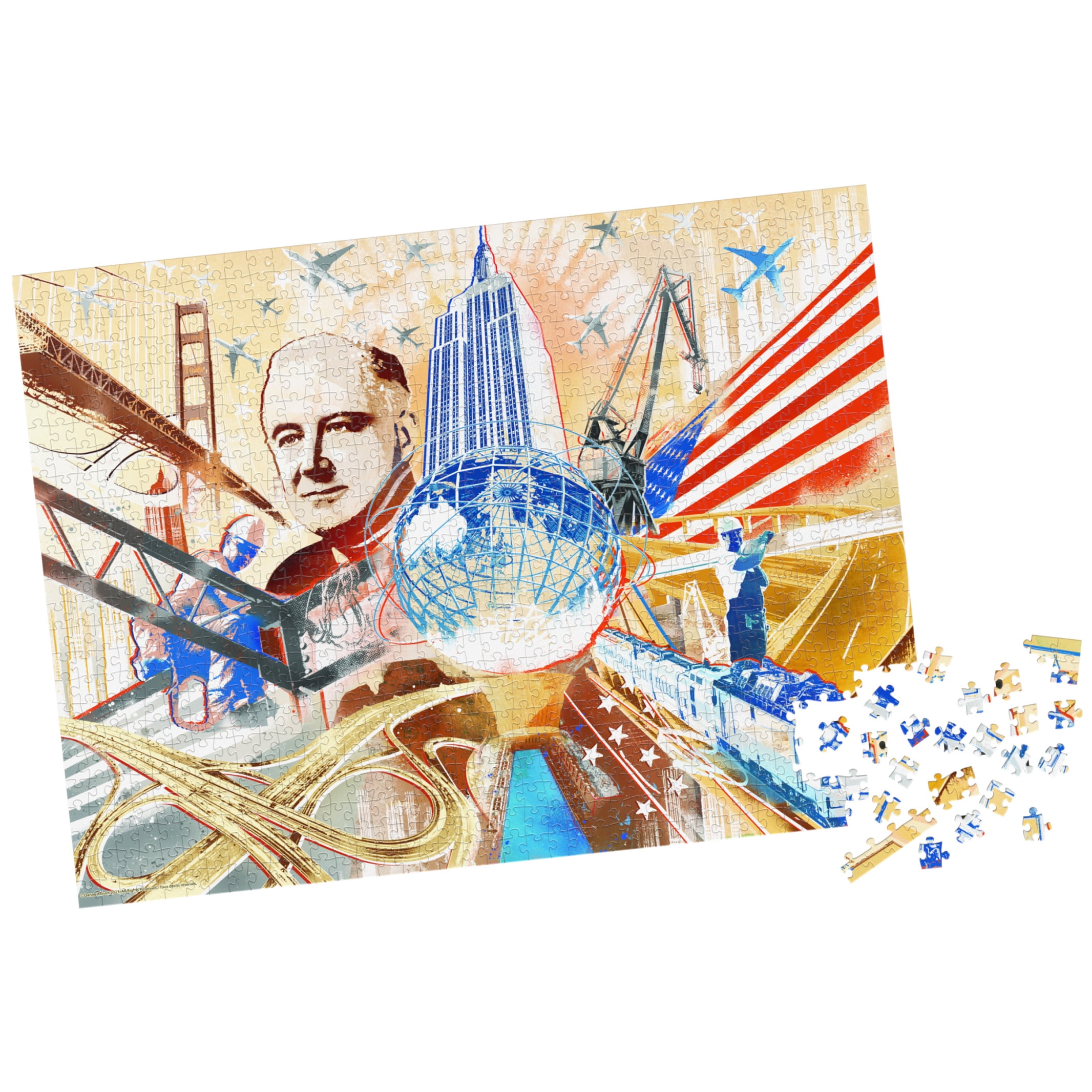 Spin Master Games American Patriot 1000-Piece Jigsaw Puzzle Renewing ...