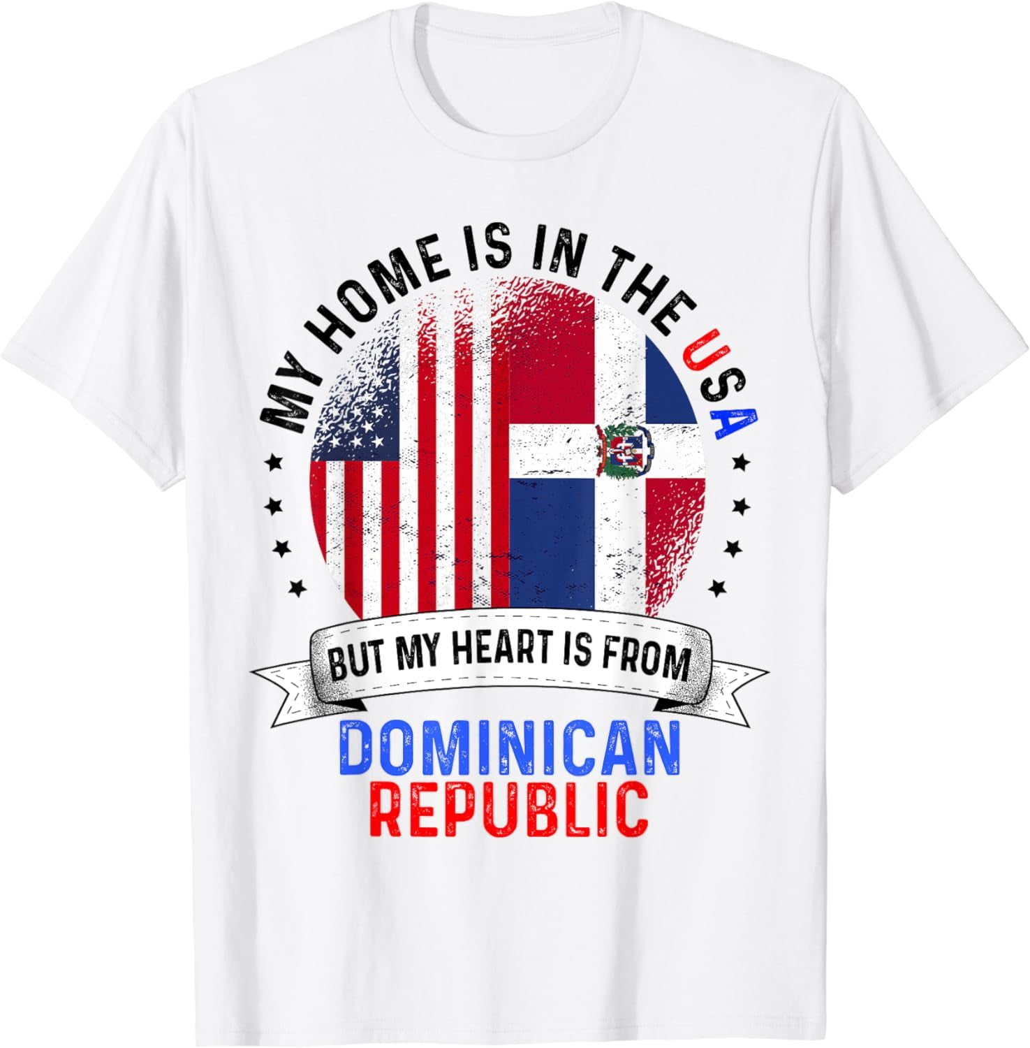 American Patriot Heart is from Dominican Republic Flag T-Shirt ...