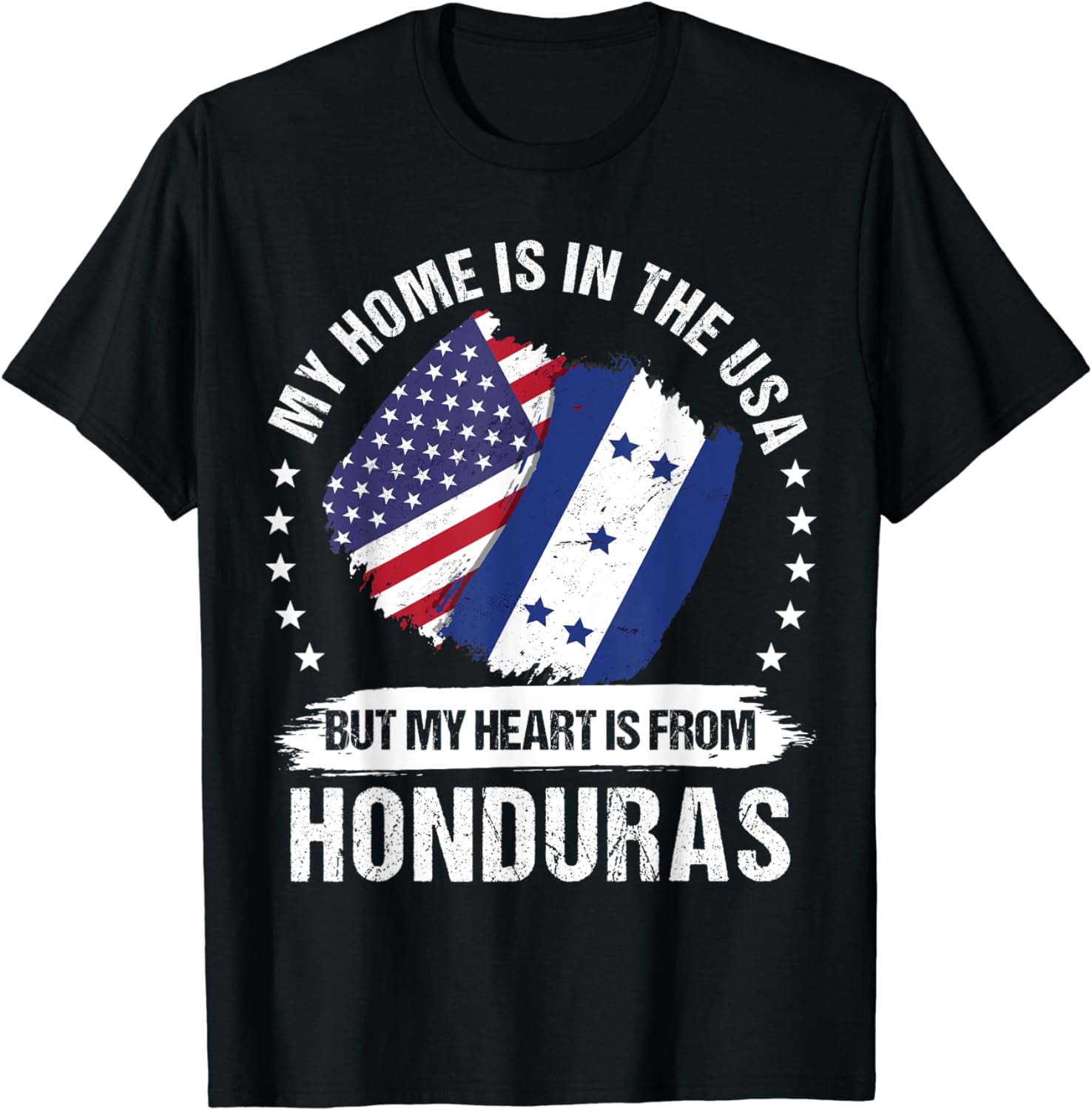 American Patriot Honduras Flag American Honduran Roots T-Shirt ...