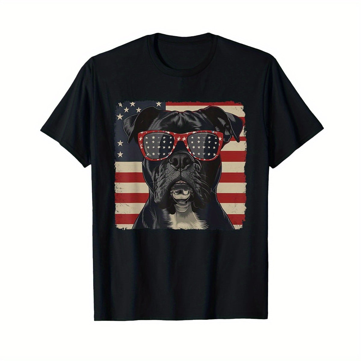 American Patriot Independence Day Shirt Boxer Dog Men Women T-Shirt ...