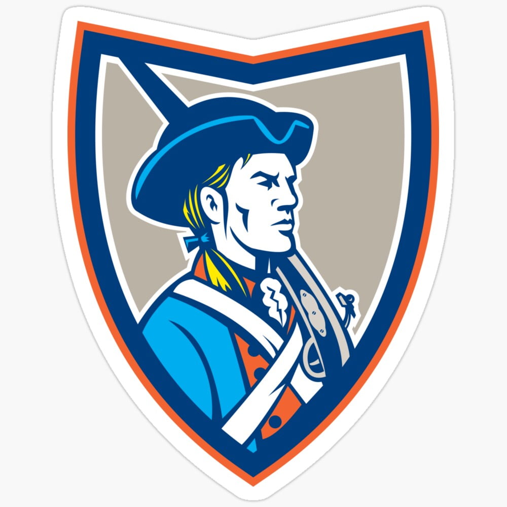 American Patriot Musket Side Shield Retro Sticker Phone Decal Water ...