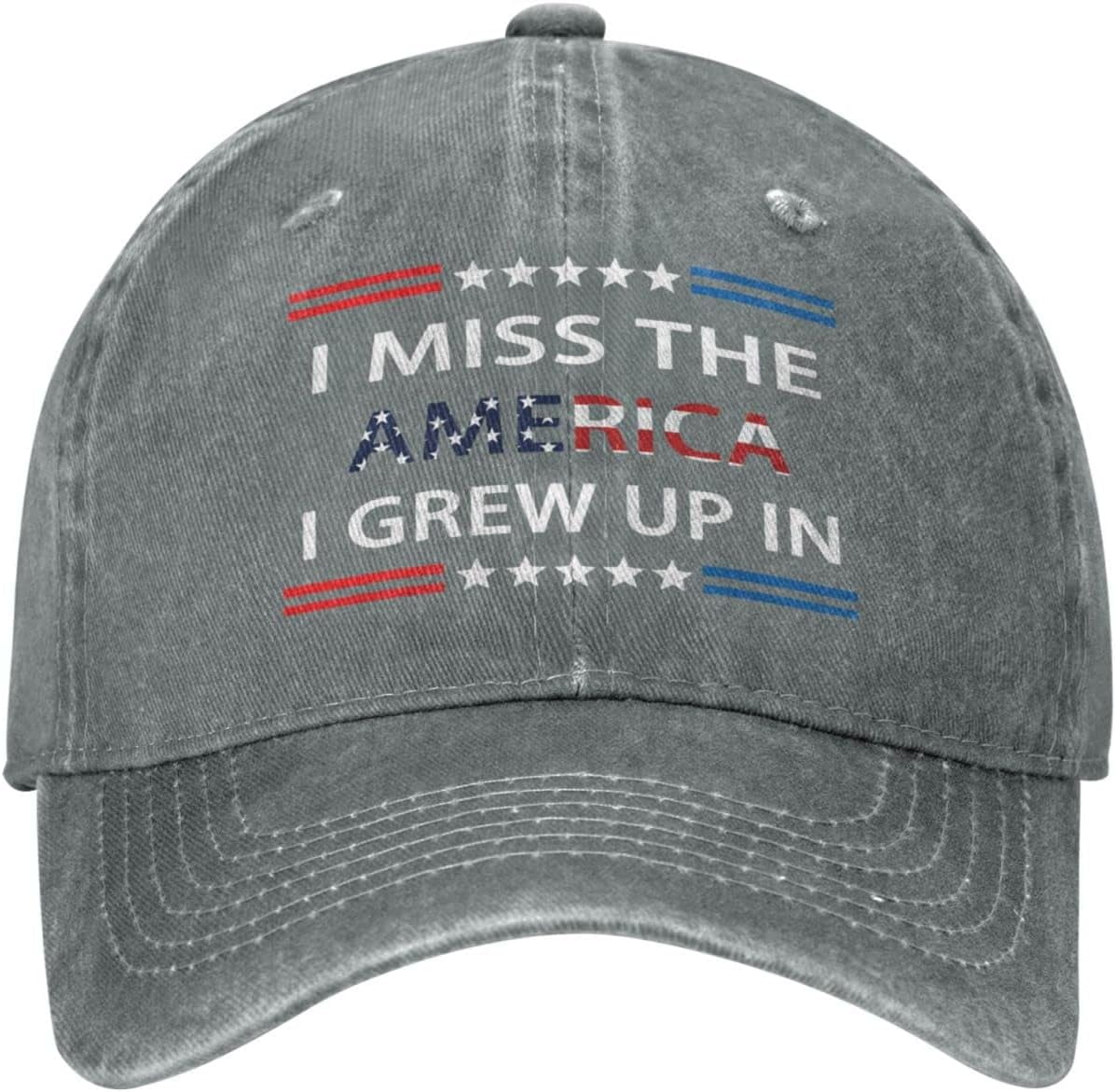 American Patriotic Baseball Hat I Miss The America I Grew Up in Cute ...