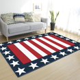 American Patriotic Day Area Rug,3x4ft,Modern Geometric and Star ...