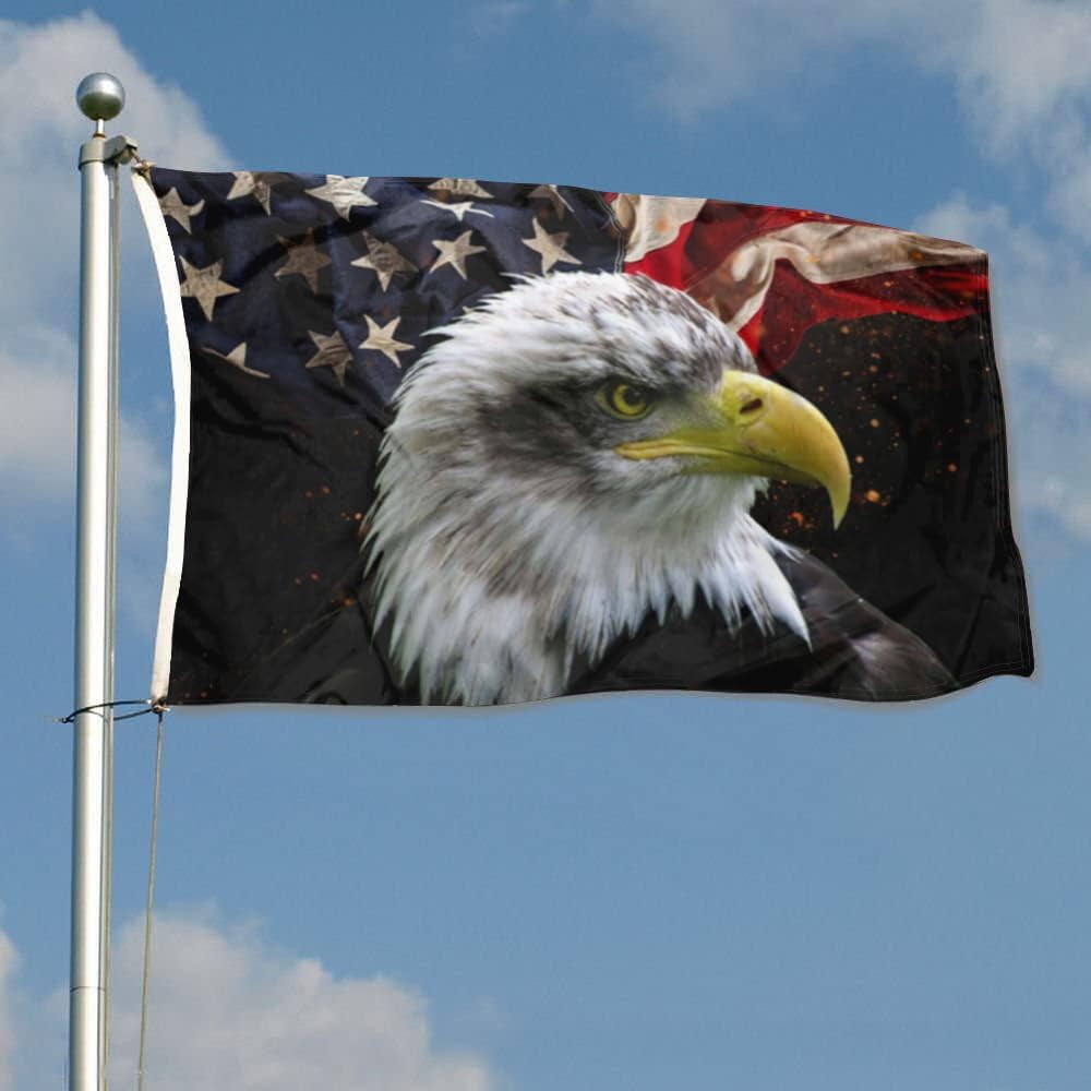 American Patriotic Eagle Flag US Bald Eagle Eagle Love It Or Leave It ...