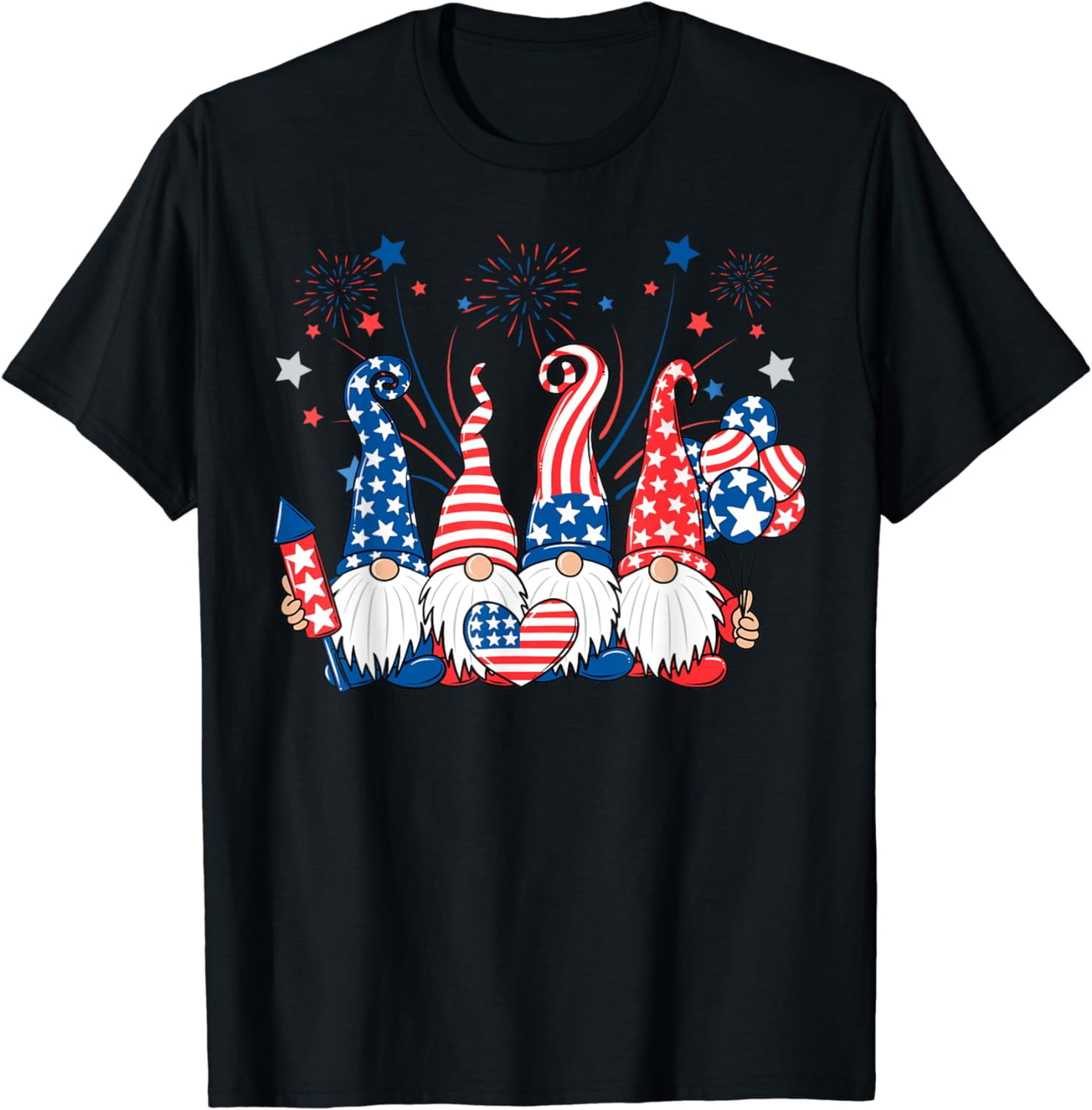 American Patriotic Gnomes USA Independence Day 4th Of July T-Shirt ...
